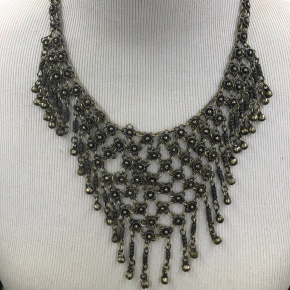 Jewelry | Vintage Rusty Choker Necklace With Dangling Bells Antique ...